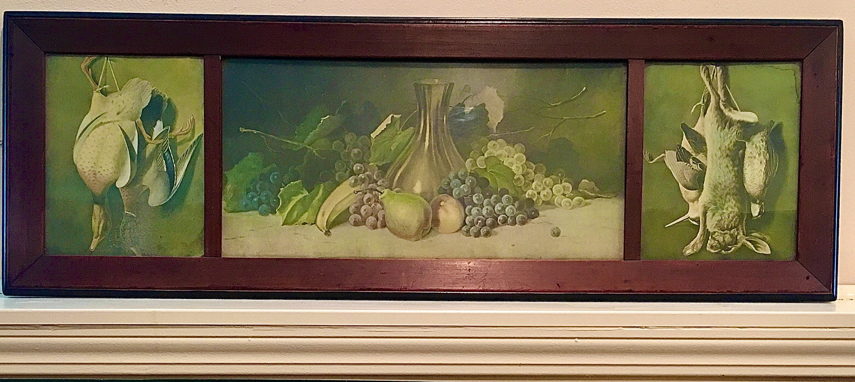 Antique 1900’s Game & Still Life Triptych