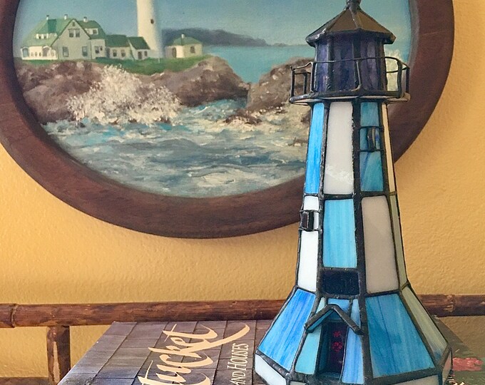 Stained Glass Lighthouse Light - Etsy