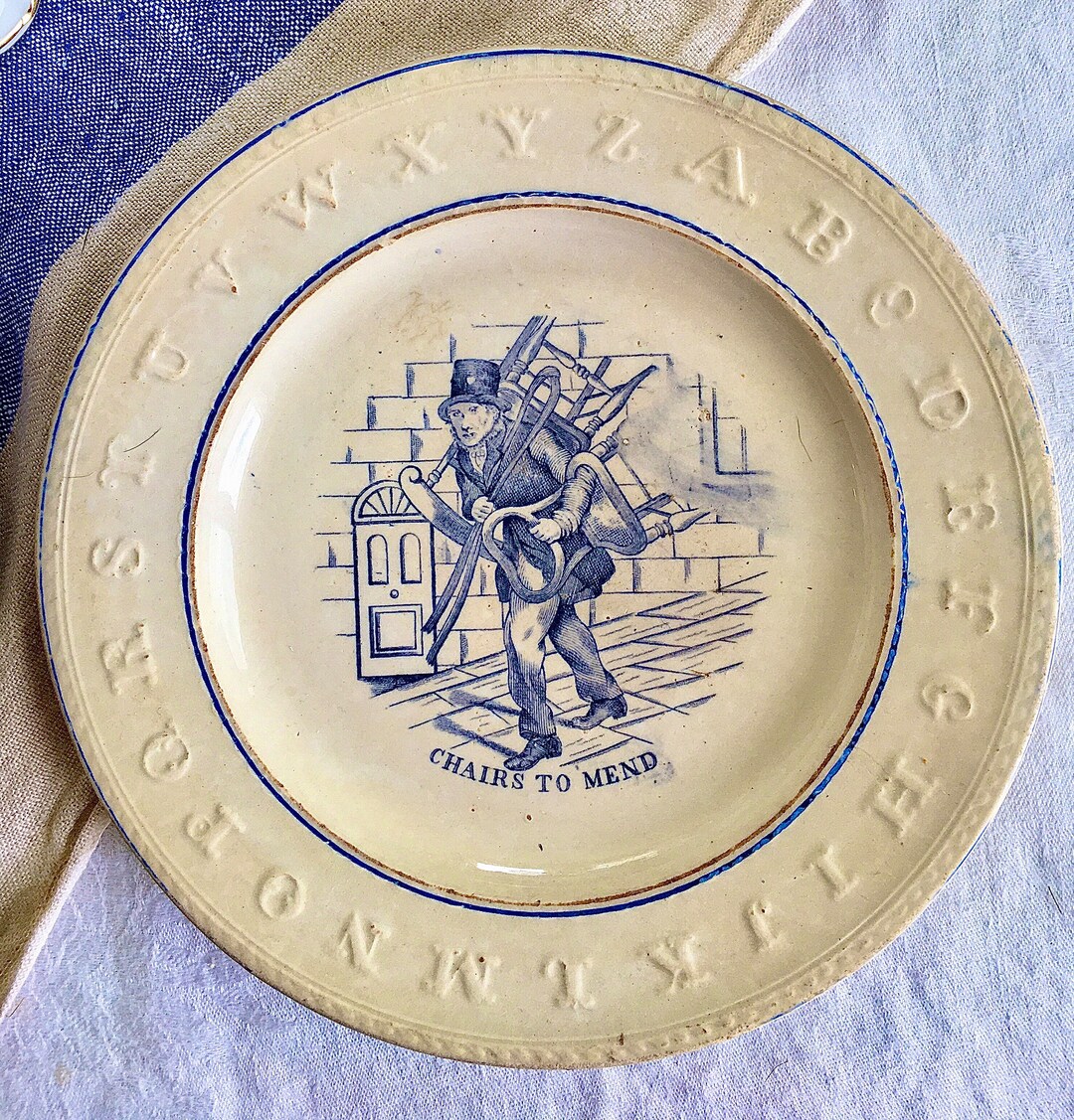 Antique 1800s Staffordshire Childrens ABC Plate - Etsy