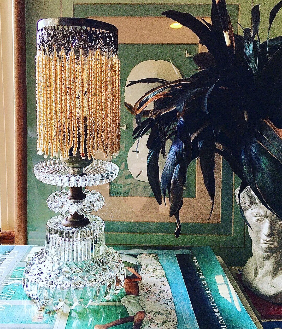 Antique Deco Boudoir Lamp *shade NFS - Etsy