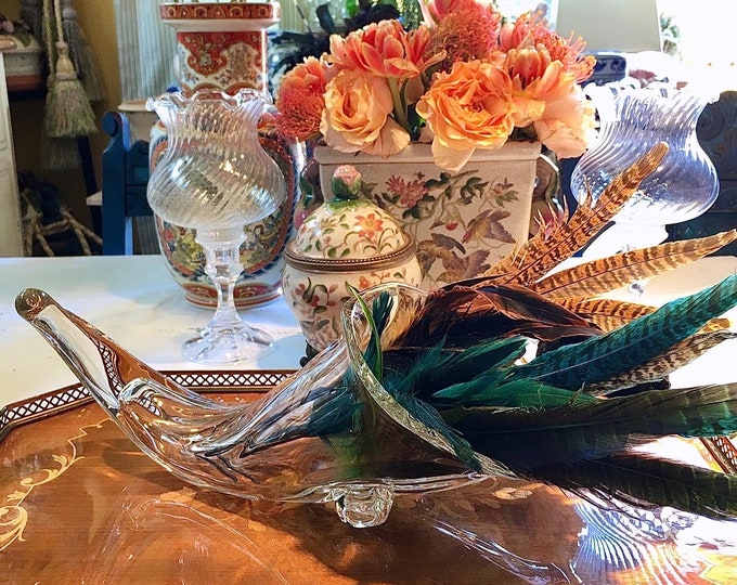 Duncan Miller Footed Glass Cornucopia/horn - Etsy