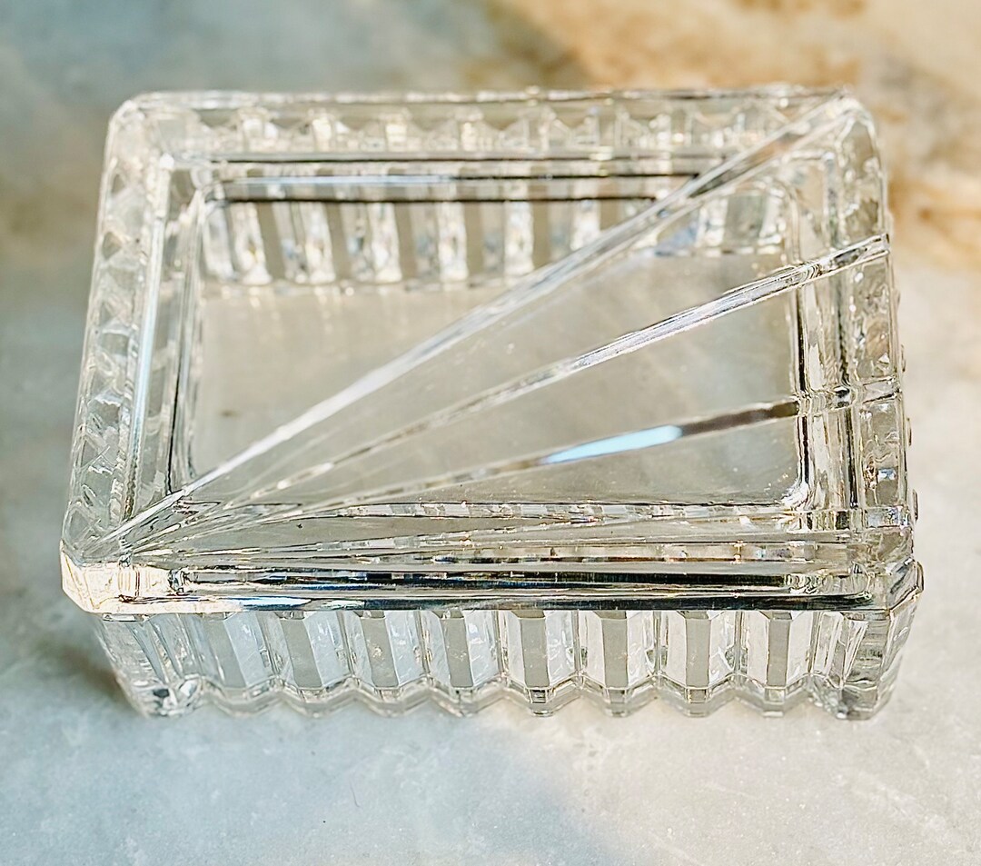 Art Deco Crystal Cigarette Box - Etsy