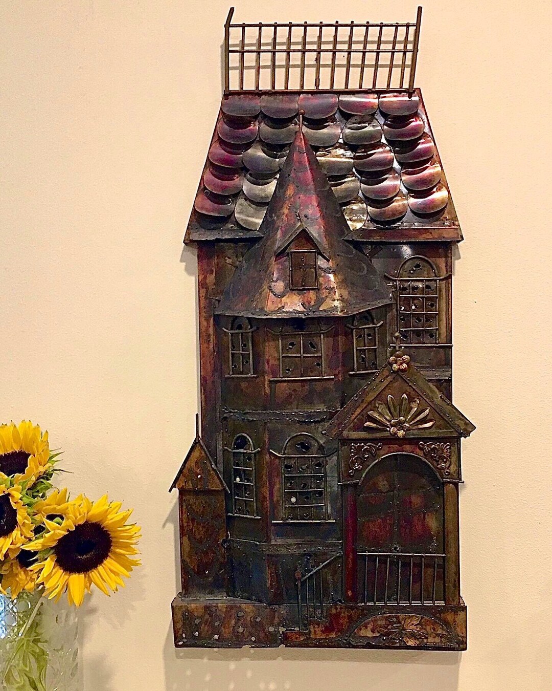 Brutalist Victorian House Metal Wall Sculpture - Etsy