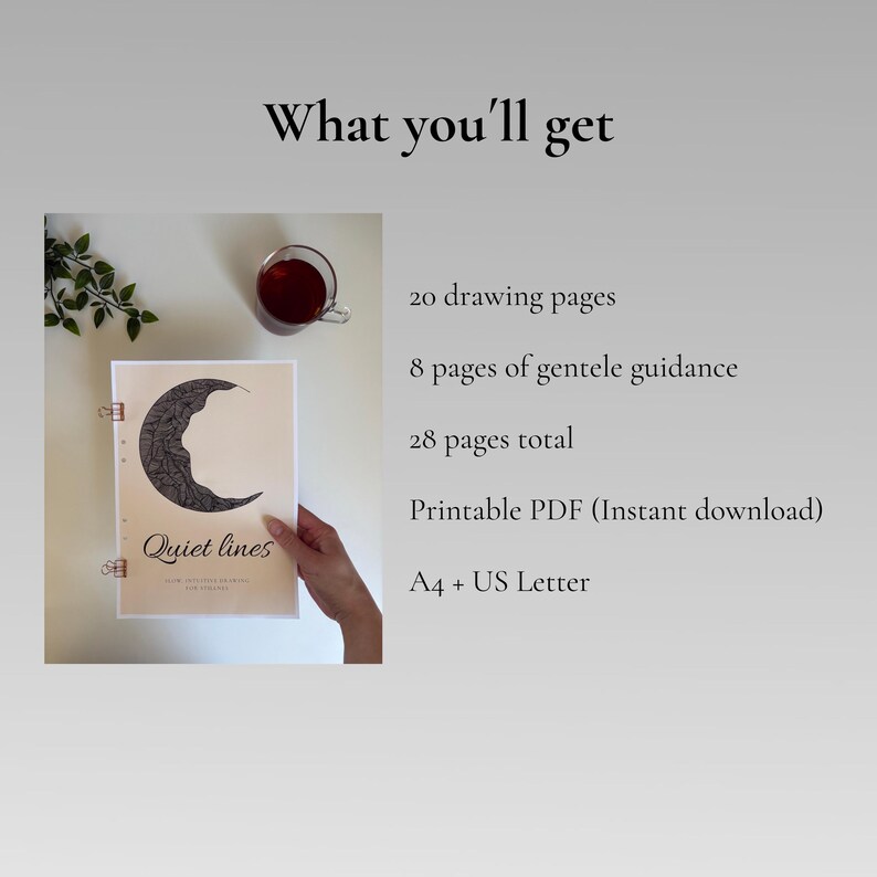 Printable Mindfulness Workbook | Intuitive Line Drawing for Calm (PDF ...