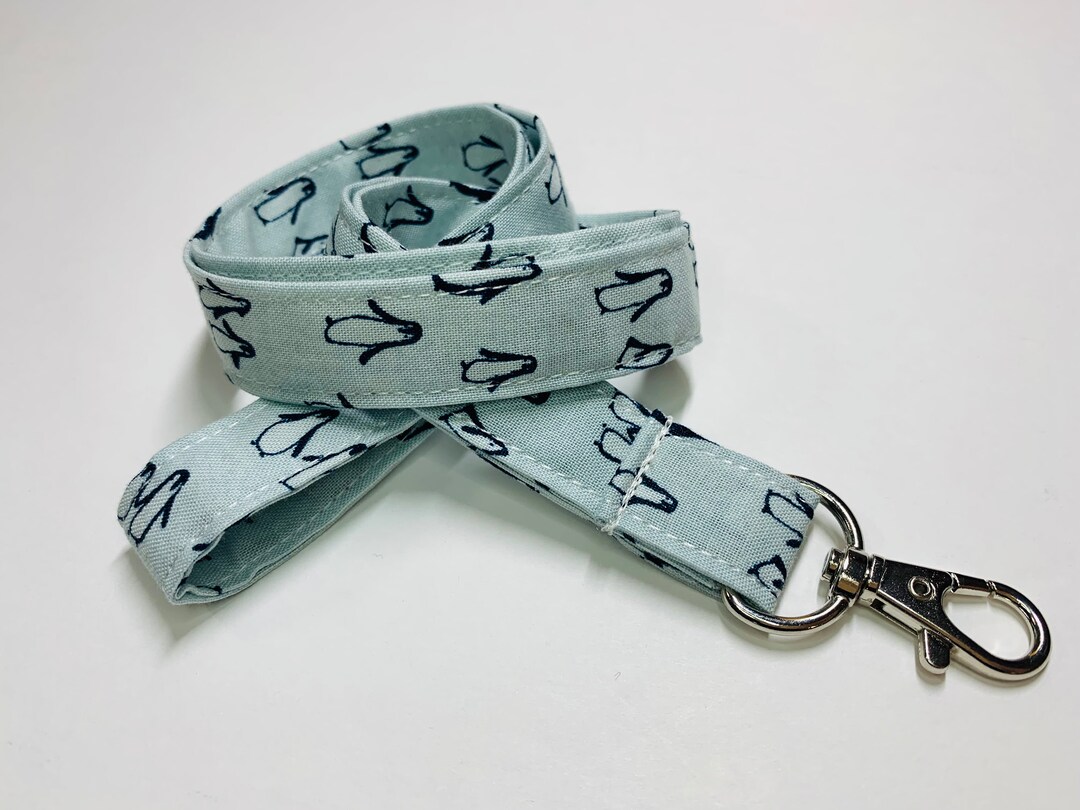 Penguin Lanyard Optional Breakaway Clasp Cotton Fabric Key / ID / Badge ...