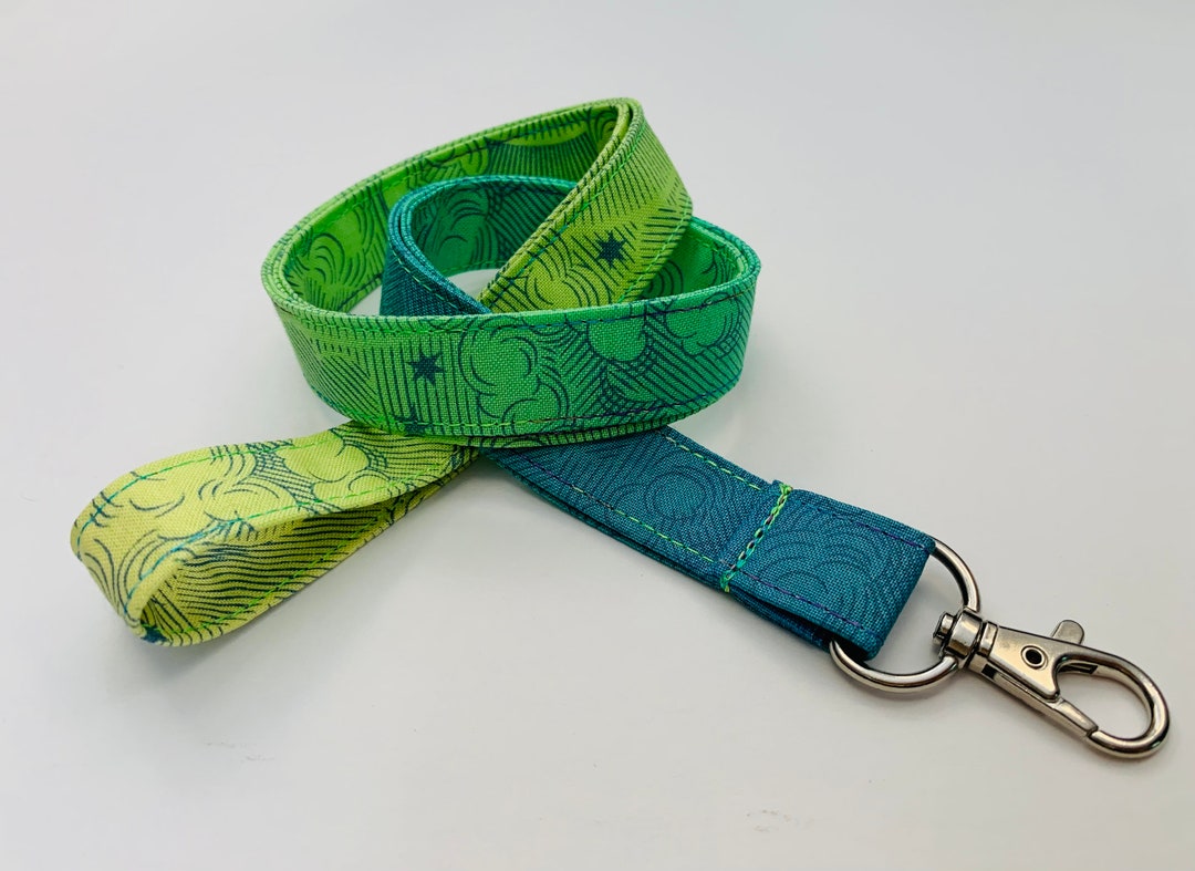 Blue & Green Ombre Lanyard - Choose Your Length - Optional Breakaway ...