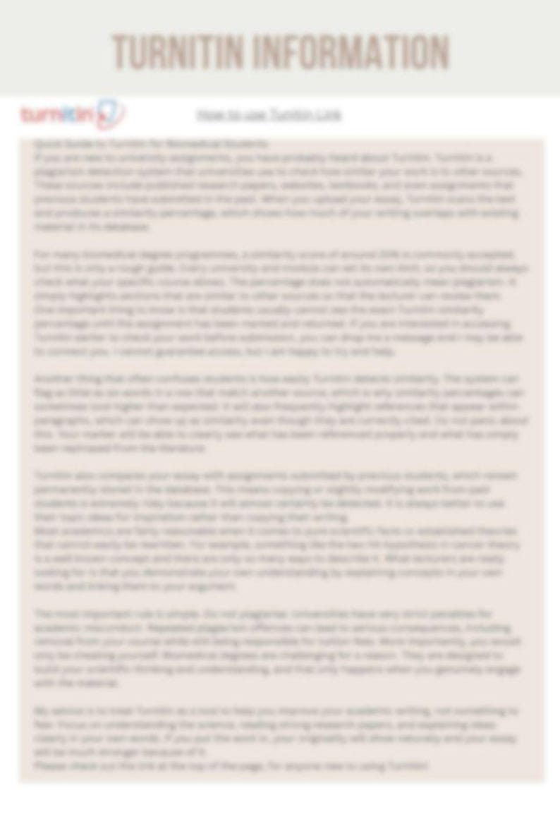 Biomedical Science Essay Planner Guide | First Class Essay Example ...