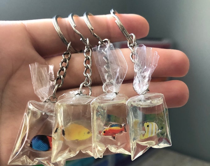 Fish in Bag Keychain DELUXE - Etsy
