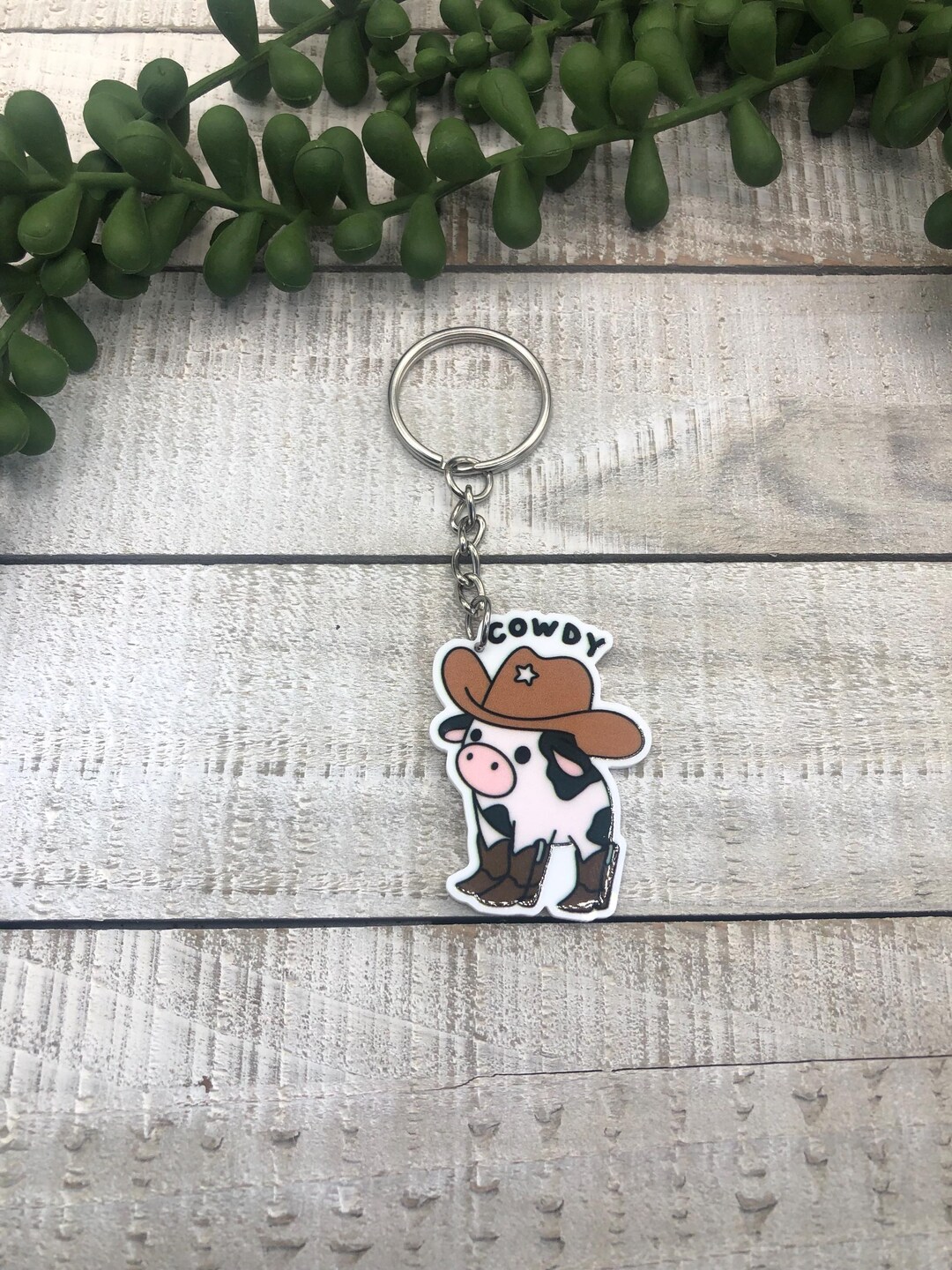 Plastic Highland Cow Keychain: Cowdy Jewelry - Etsy