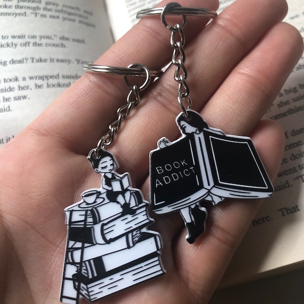 Book Keychain - Etsy