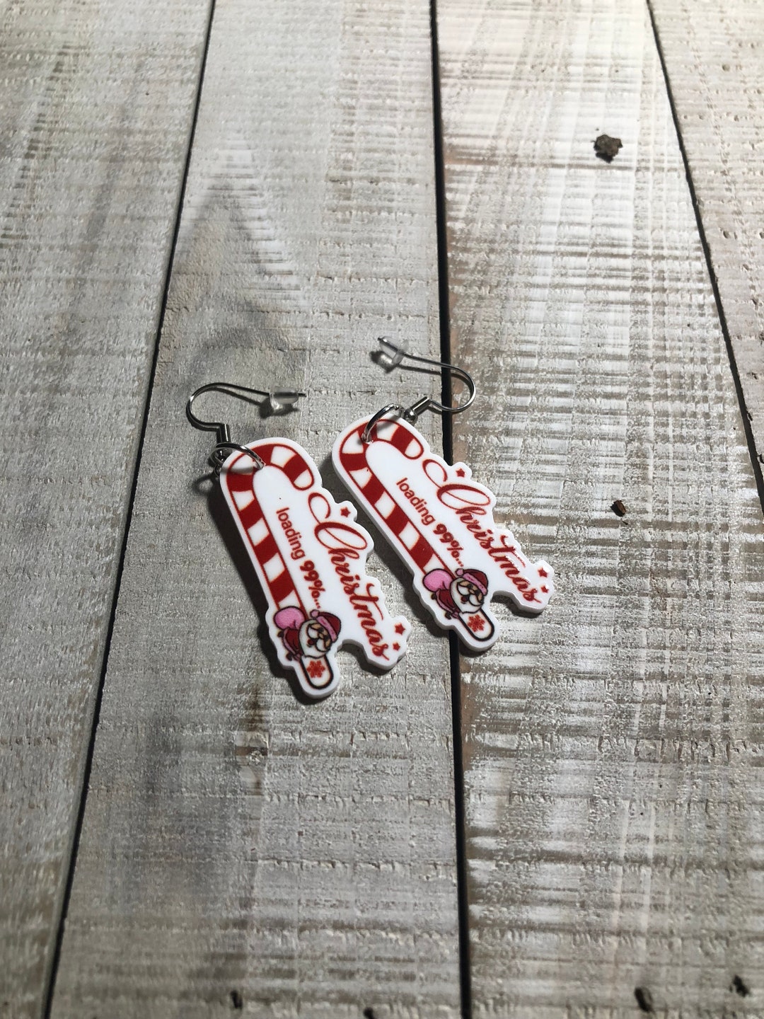 Christmas Candy Cane Earrings Christmas Earrings - Etsy