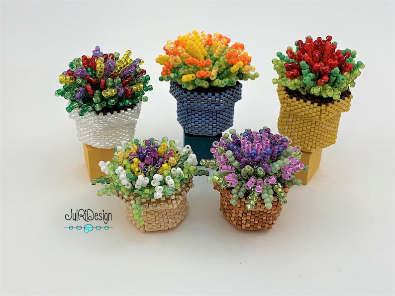 Mini Flower Pot (large) Tutorial/pattern/instructions/pdf - Etsy