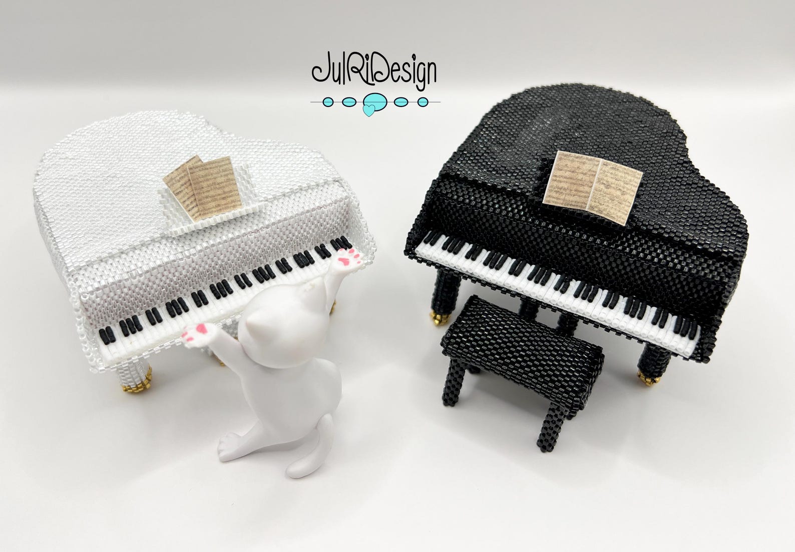 Beaded Miniature Baby Grand Piano Tutorial/pattern/instructions/pdf ...