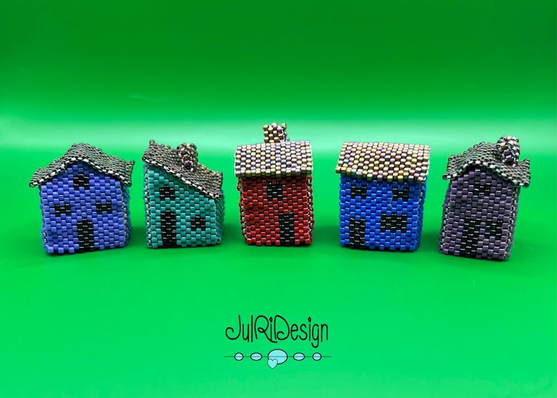 Mini "ceramic Style" Beaded Houses - Tutorial/pattern/instructions/pdf ...