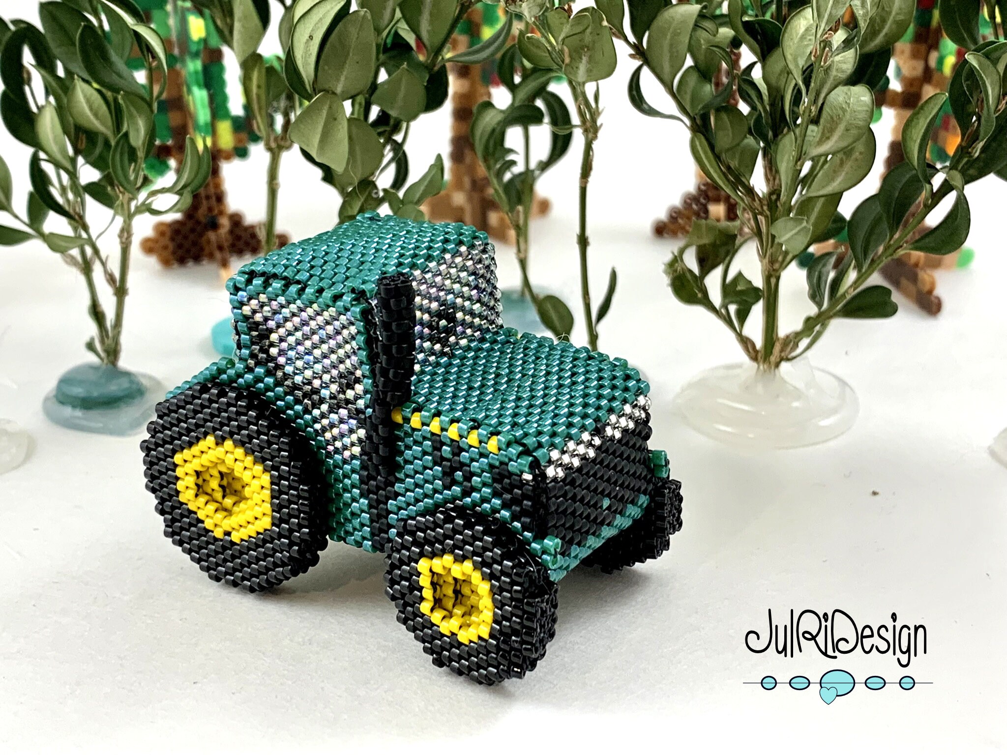 Beaded Miniature Tractor Tutorial/pattern/instructions/pdf - Etsy
