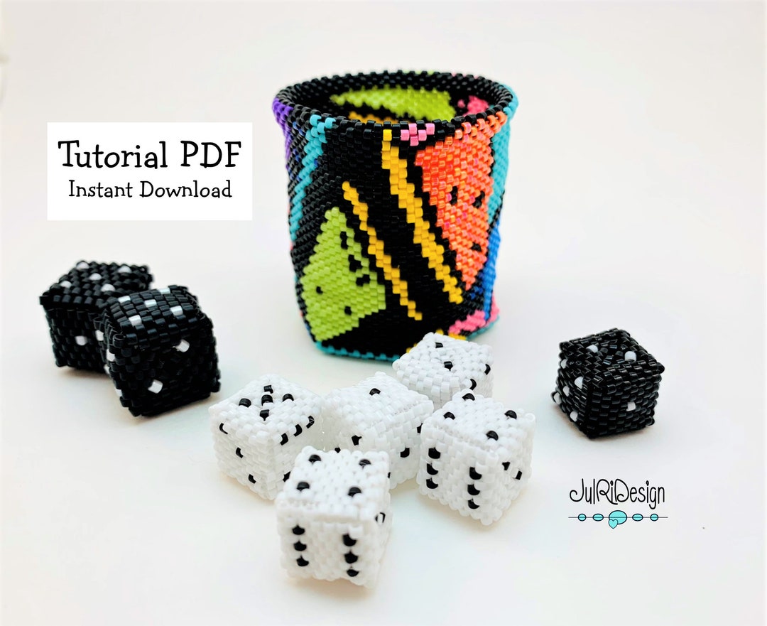 Beaded Dice and Shaker Tutorial/pattern/instructions/pdf - Etsy