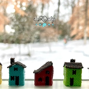 Mini "ceramic Style" Beaded Houses - Tutorial/pattern/instructions/pdf ...