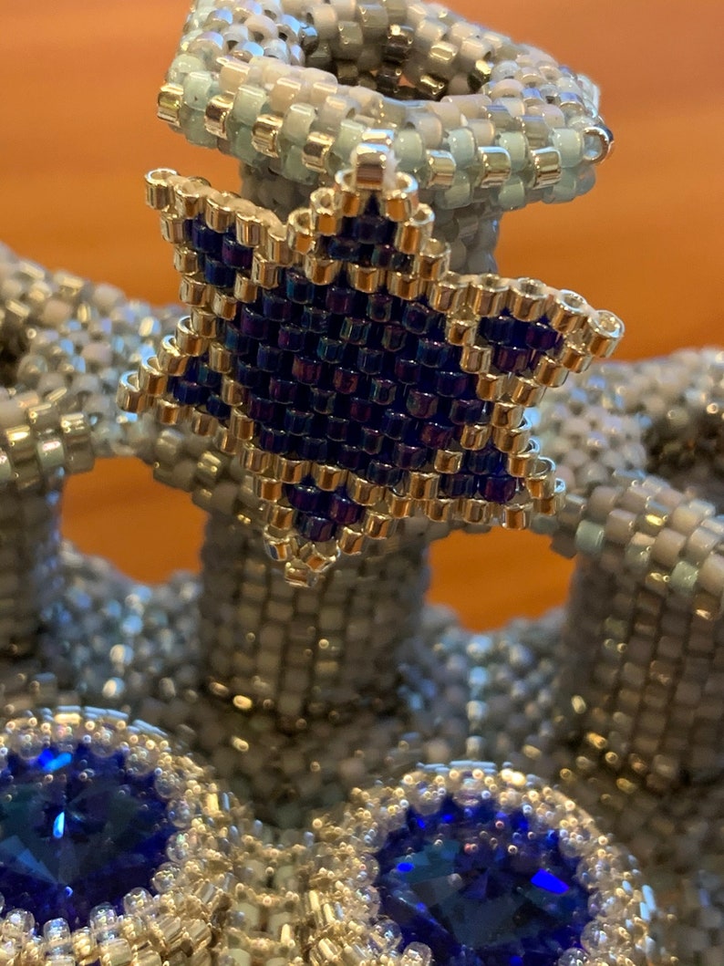 3D Hanukkah Menorah Beading Pattern With Candles - Etsy