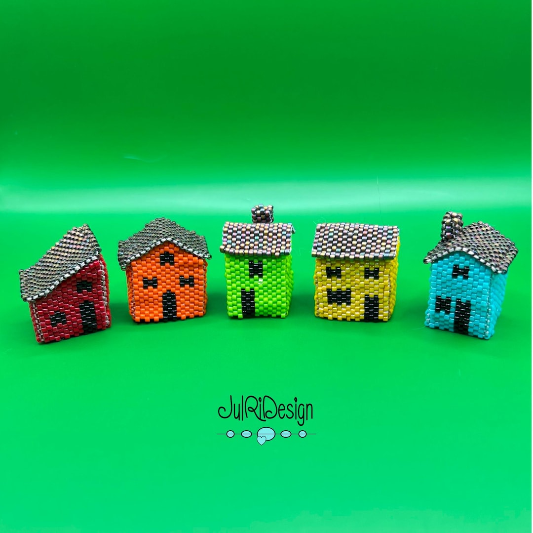 Mini "ceramic Style" Beaded Houses - Tutorial/pattern/instructions/pdf ...