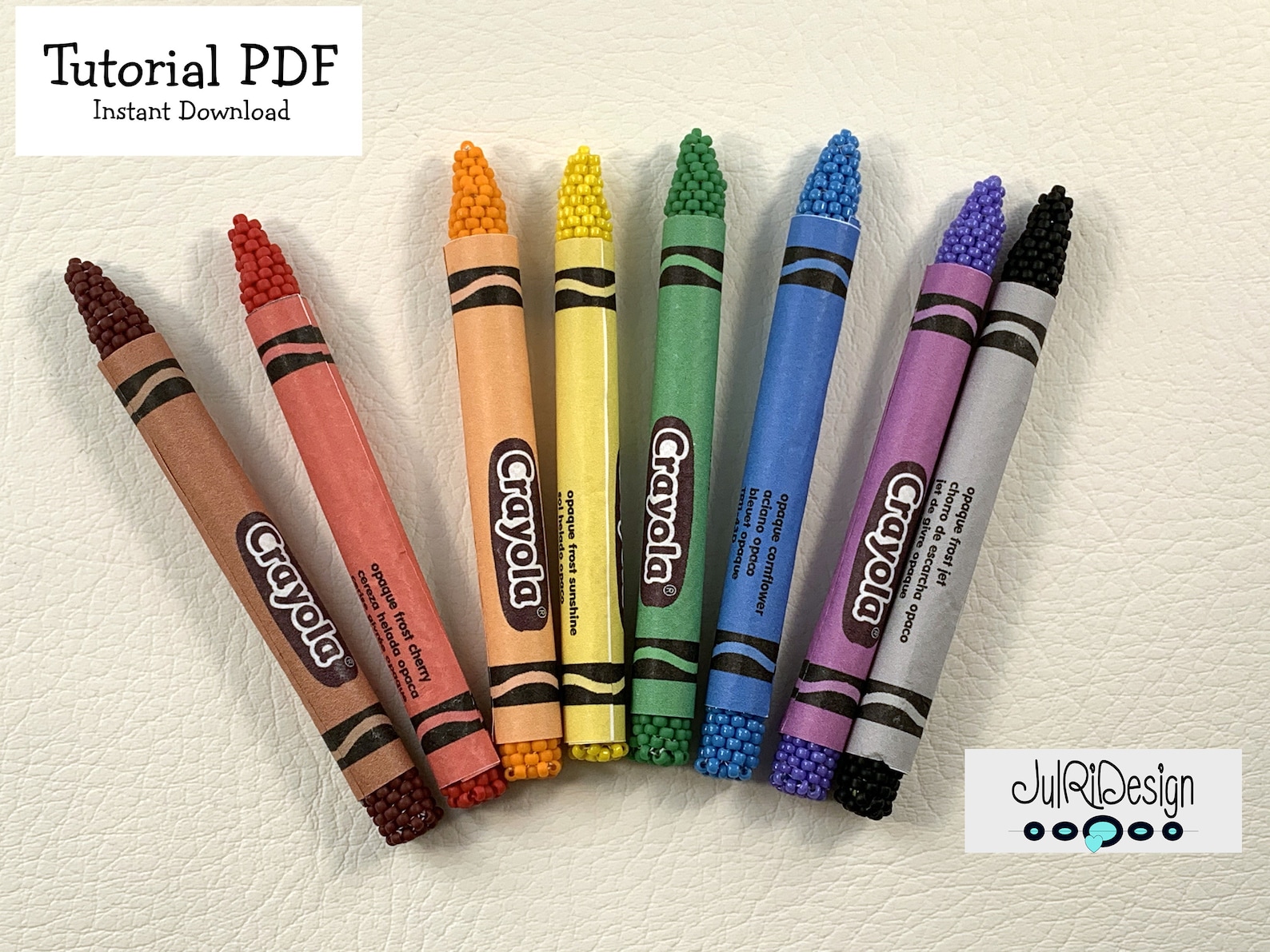 8 BEADED Crayola Crayons Tutorial/pattern/instructions - Etsy
