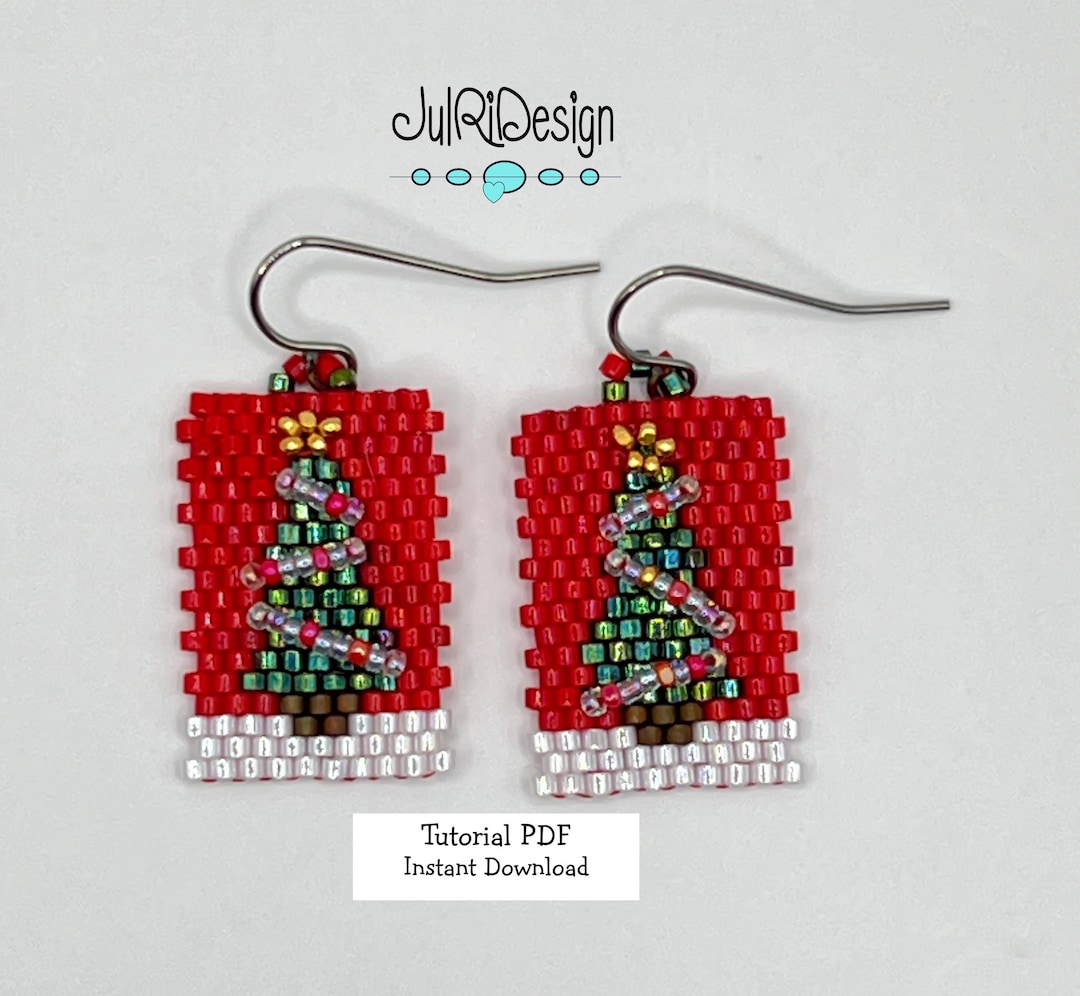 Christmas Tree Earrings Tutorial/pattern/instructions - Etsy