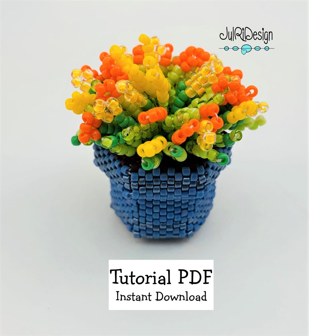 Mini Flower Pot (large) Tutorial/pattern/instructions/pdf - Etsy