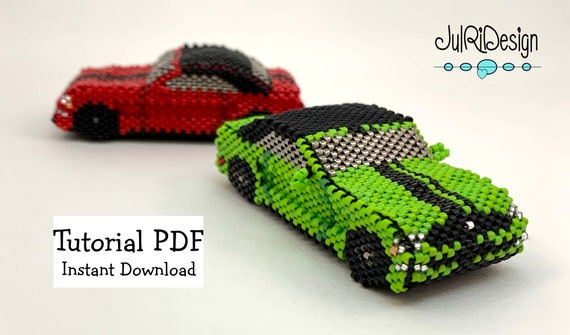 Beaded Miniature Convertible Sports Car - Etsy