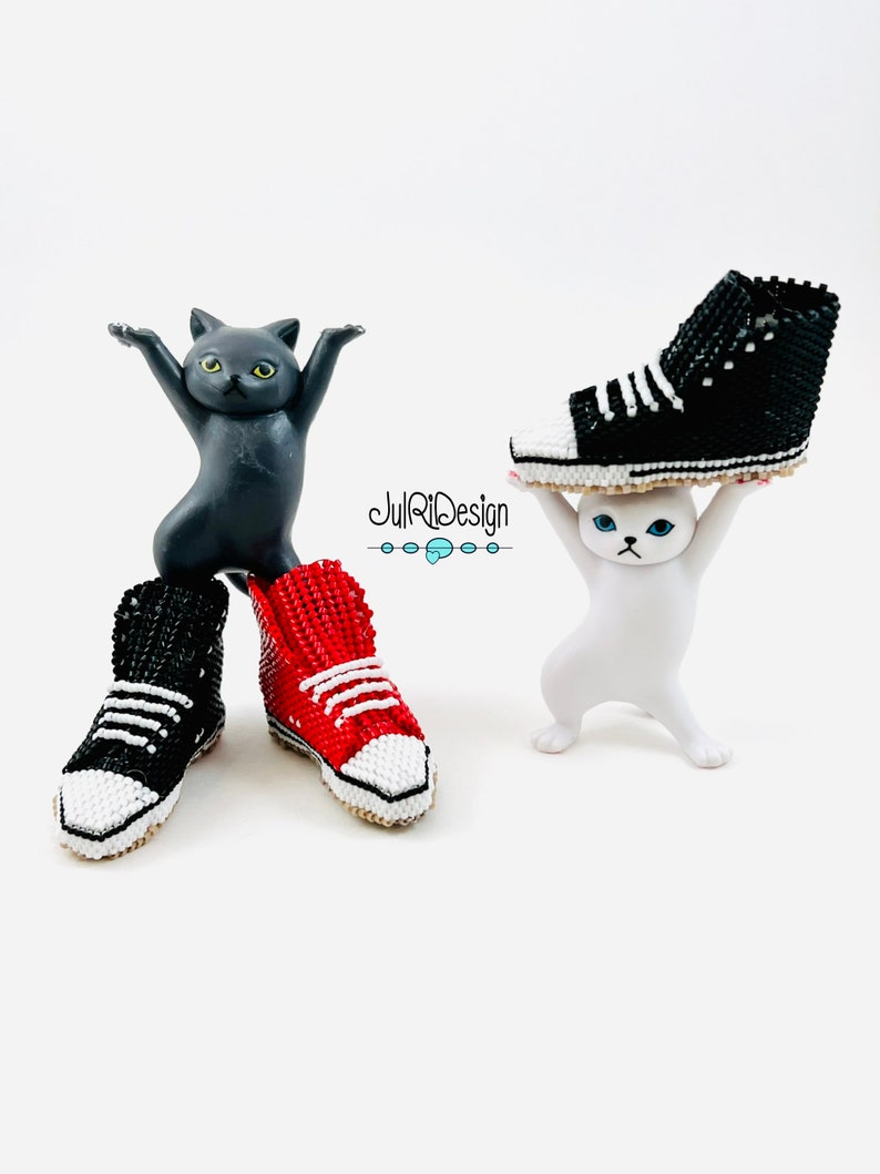 Beaded Miniature High Top Sneaker - Etsy