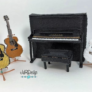 Beaded Miniature Acoustic Guitar Tutorial/pattern/instructions/pdf ...