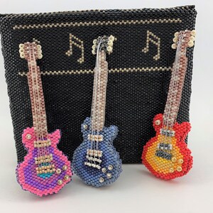 Beaded Miniature Electric Guitar Tutorial/pattern/instructions/pdf ...