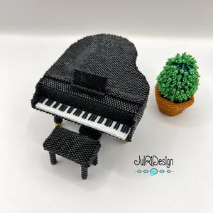 Beaded Miniature Baby Grand Piano Tutorial/pattern/instructions/pdf ...