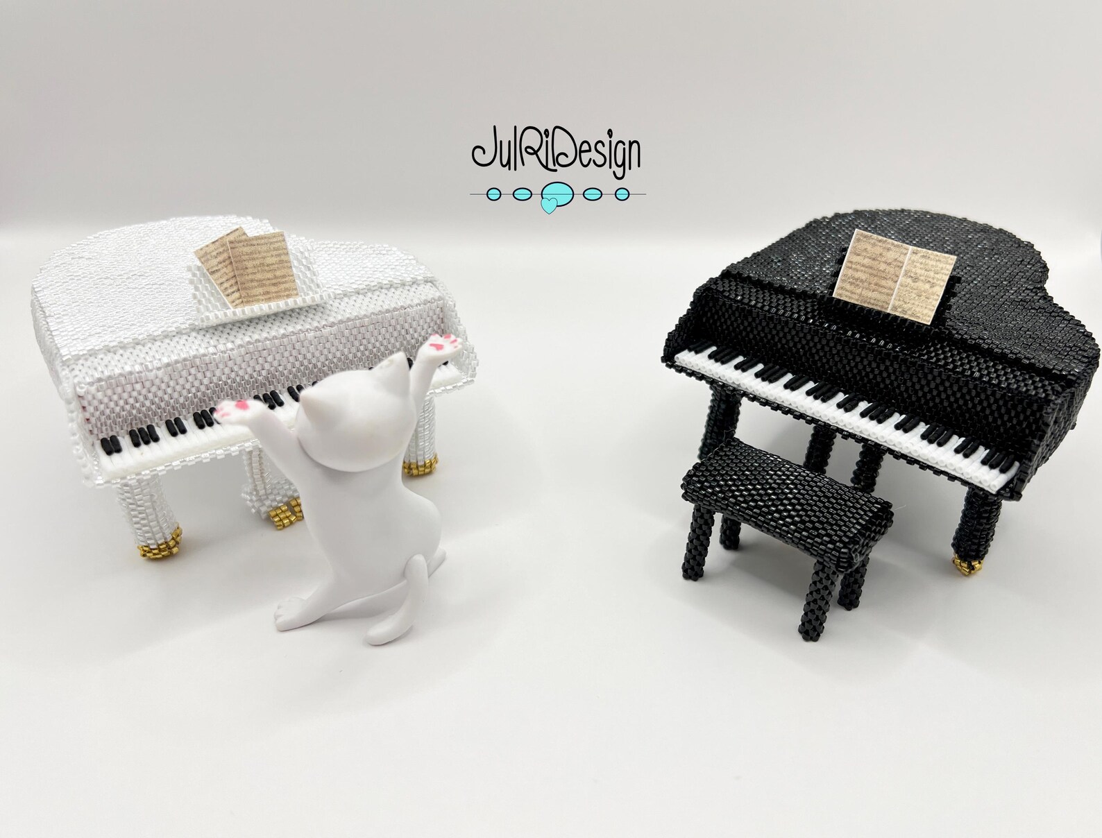 Beaded Miniature Baby Grand Piano Tutorial/pattern/instructions/pdf ...