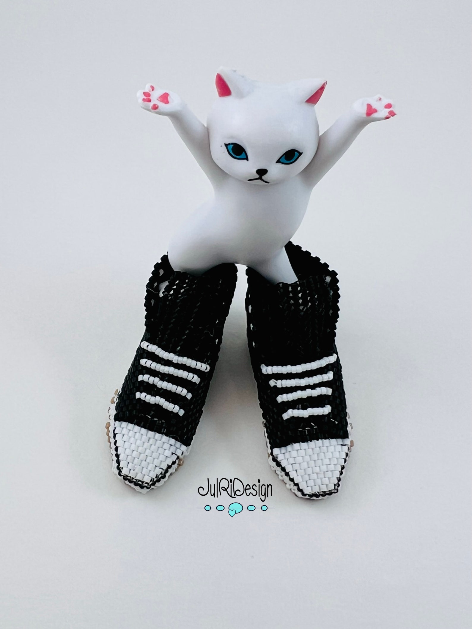 Beaded Miniature High Top Sneaker - Etsy