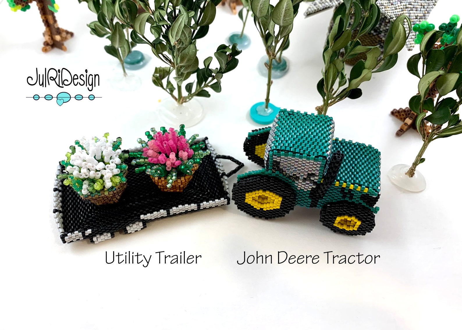 Beaded Miniature Tractor Tutorial/pattern/instructions/pdf - Etsy