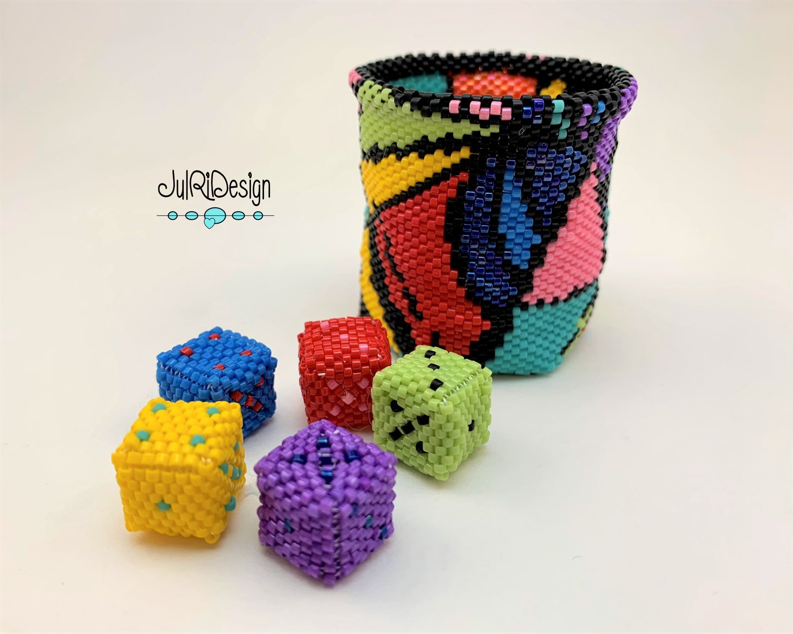 Beaded Dice and Shaker Tutorial/pattern/instructions/pdf - Etsy