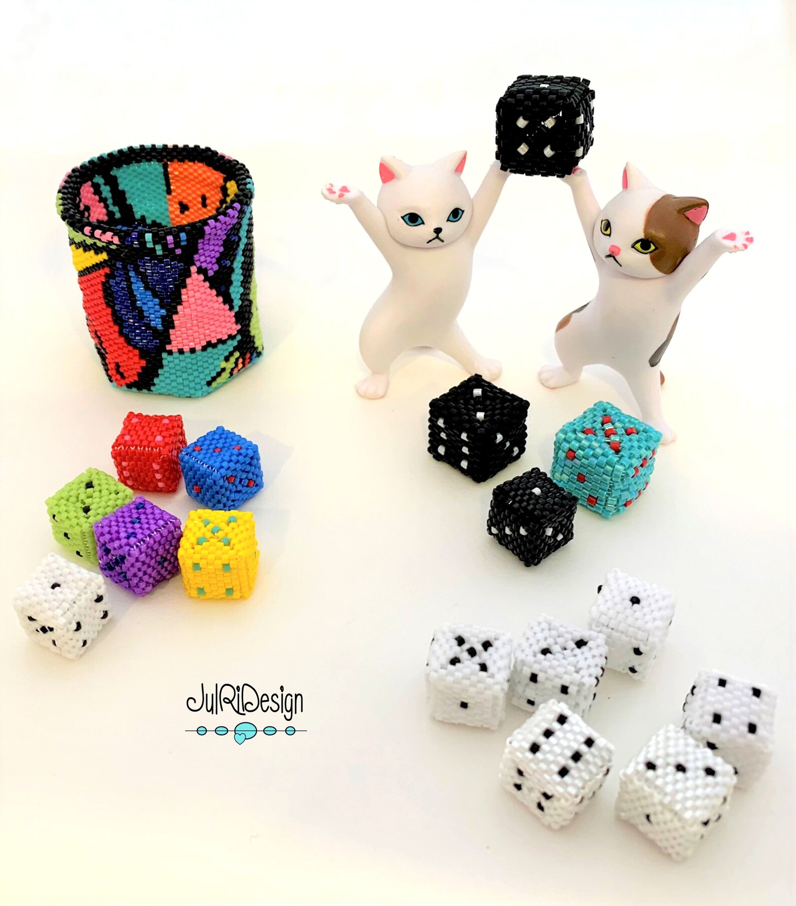 Beaded Dice and Shaker Tutorial/pattern/instructions/pdf | Etsy