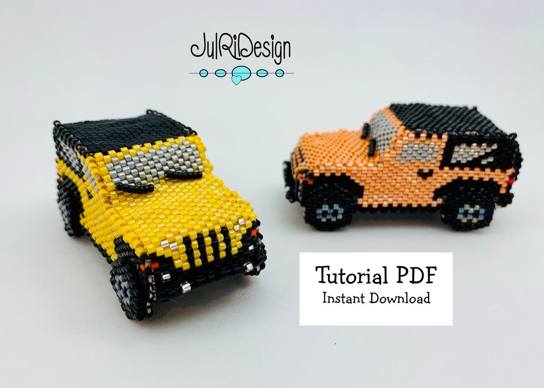 Beaded Miniature Off-road SUV Tutorial/pattern/instructions/pdf - Etsy
