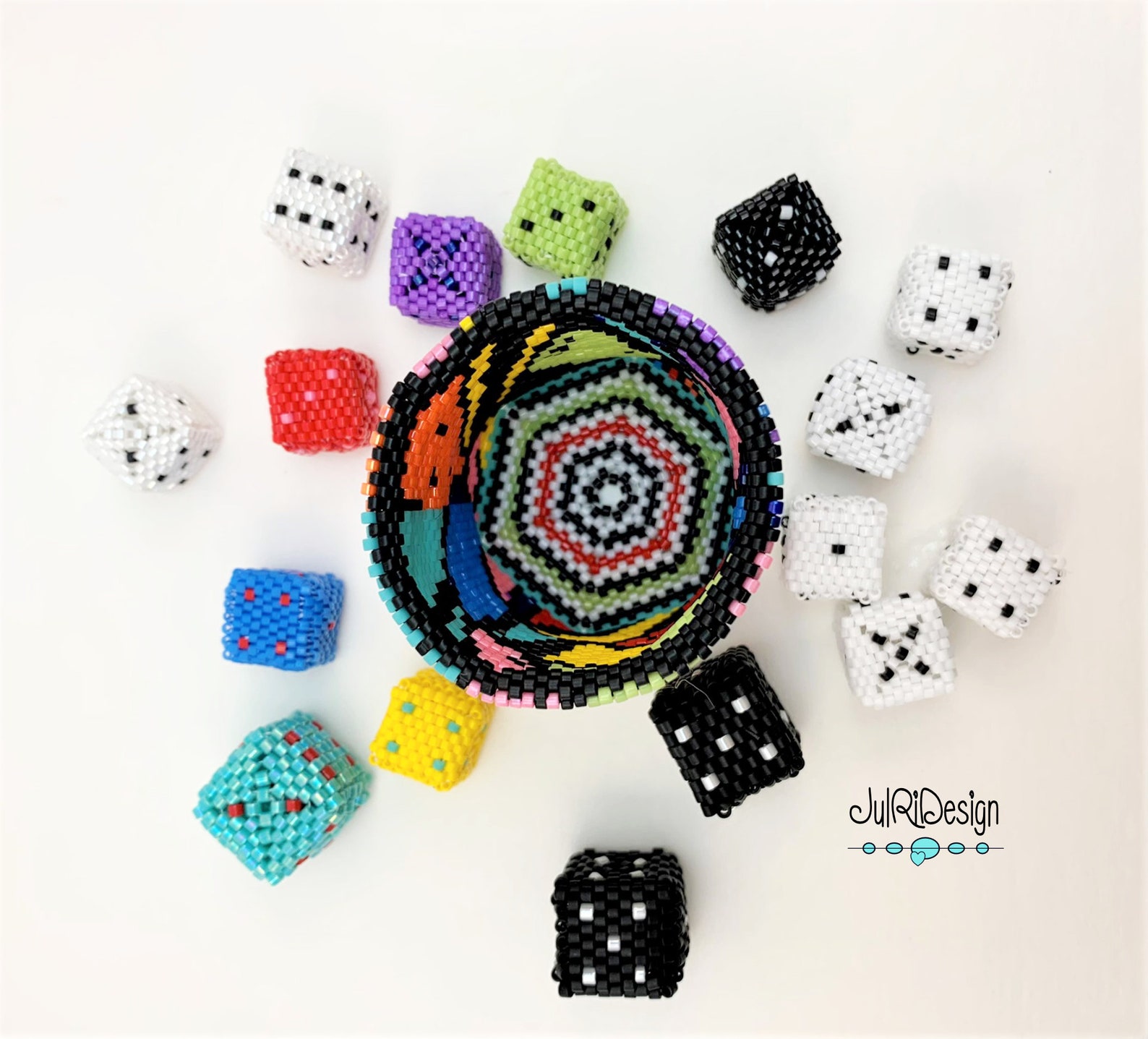 Beaded Dice and Shaker Tutorial/pattern/instructions/pdf | Etsy