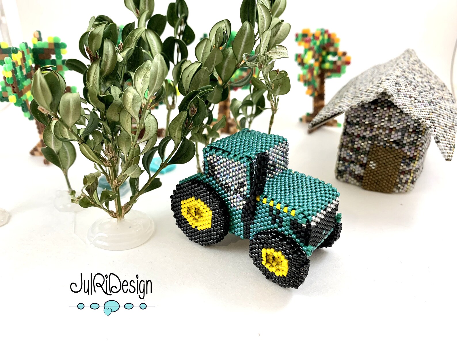 Beaded Miniature Tractor Tutorial/pattern/instructions/pdf - Etsy
