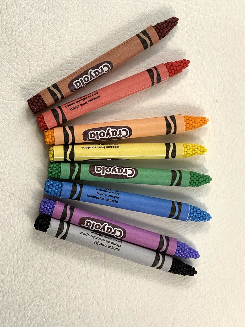 COMBO Beaded Crayon Box and Crayons Tutorial/pattern/instructions - Etsy