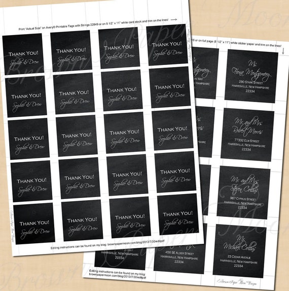 Avery Template 22816