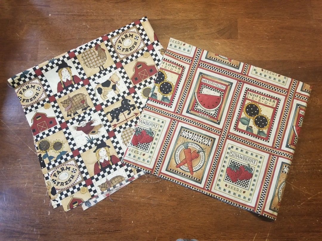 Farm Cotton Fabric, Quilting Fabric, Farmhouse Fabric, Farm Animals ...