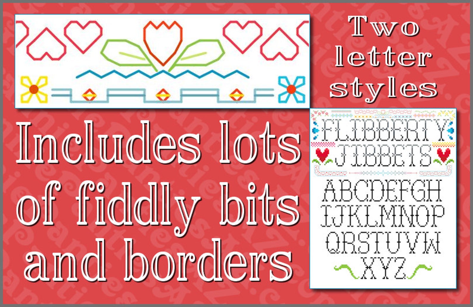 PDF Counted Cross Stitch Pattern Flibberty Jibbets Alphabet - 18 ...