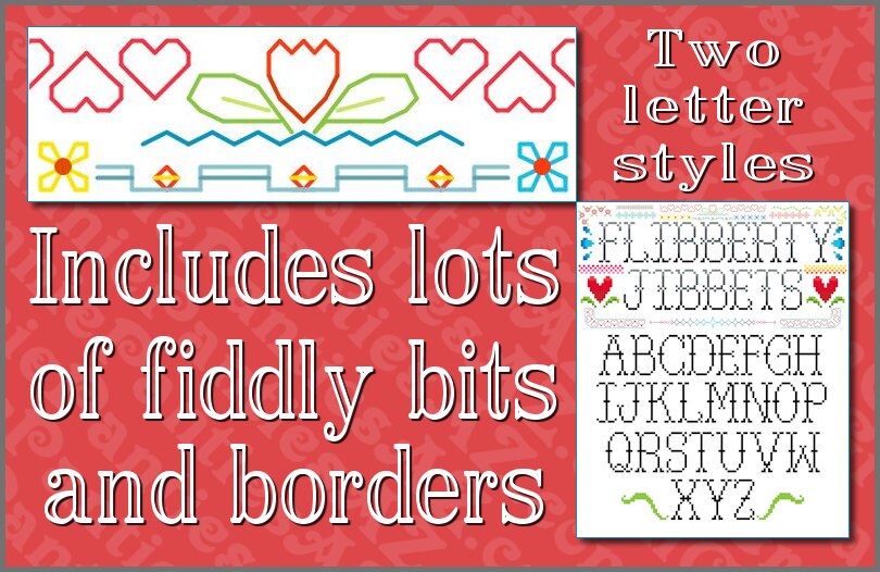 PDF Counted Cross Stitch Pattern Flibberty Jibbets Alphabet - 18 ...