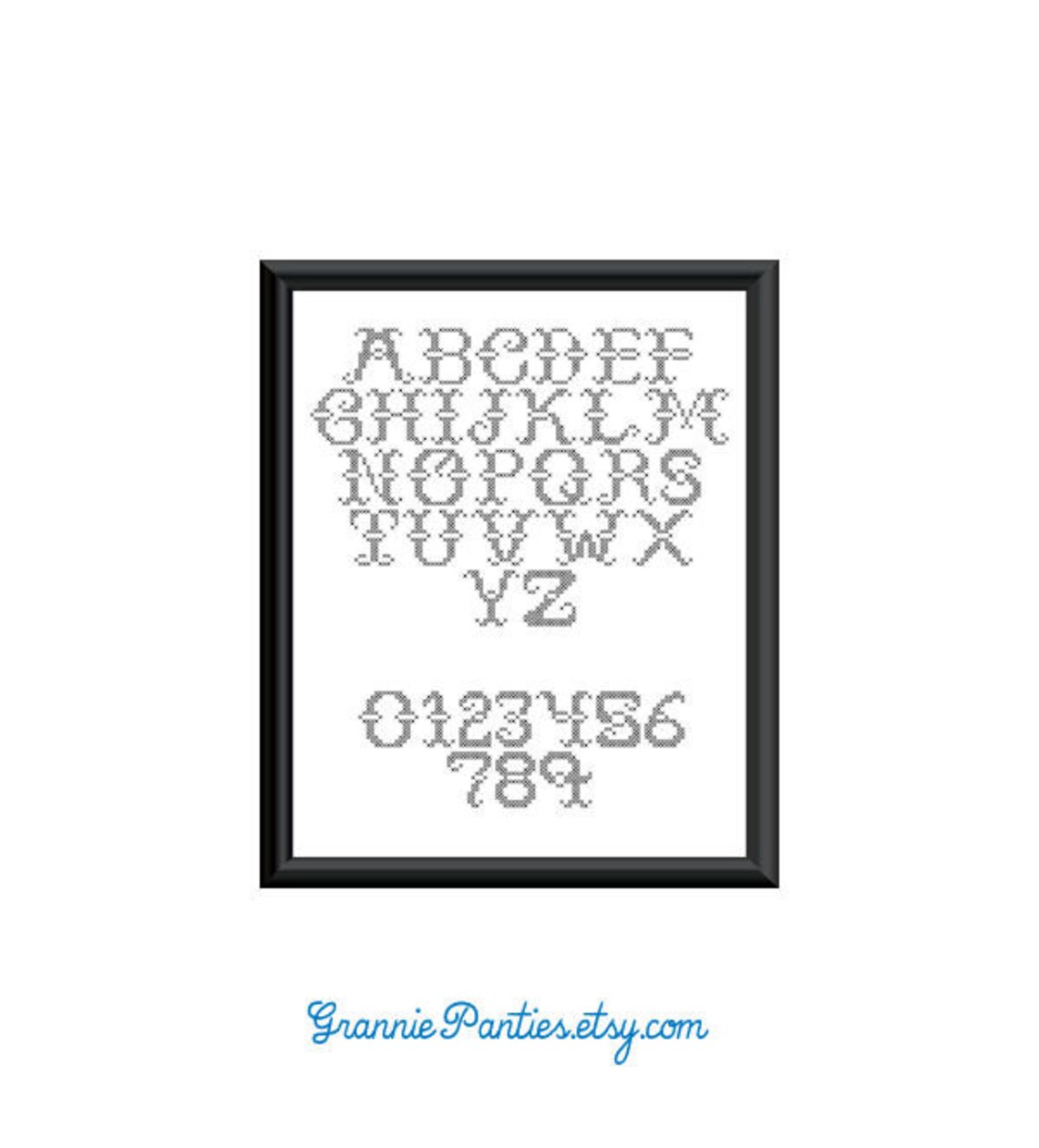 PDF PATTERN ONLY Fancy Pants Alphabet and Numbers - Etsy