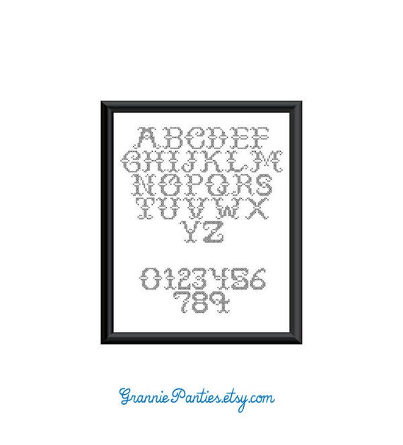 PDF PATTERN ONLY Fancy Pants Alphabet and Numbers | Etsy