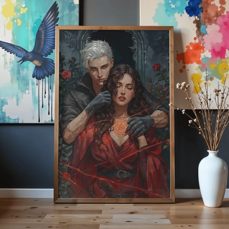 Dark Romance Wall Art, Romantasy Poster, Bookish Print, Gothic Fantasy ...
