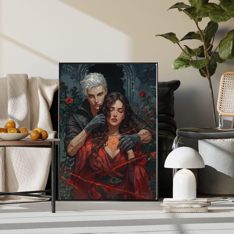 Dark Romance Wall Art, Romantasy Poster, Bookish Print, Gothic Fantasy ...