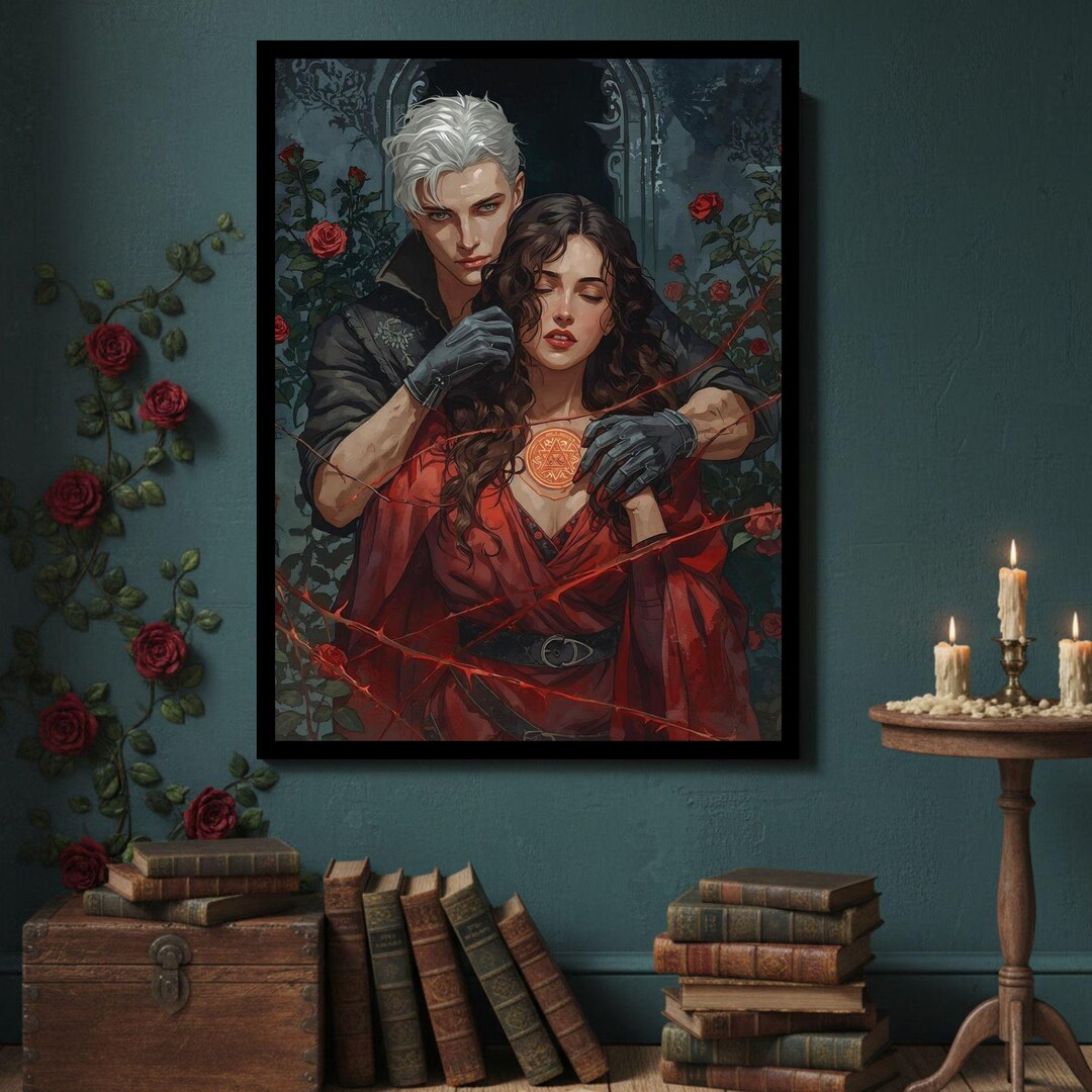 Dark Romance Wall Art, Romantasy Poster, Bookish Print, Gothic Fantasy ...