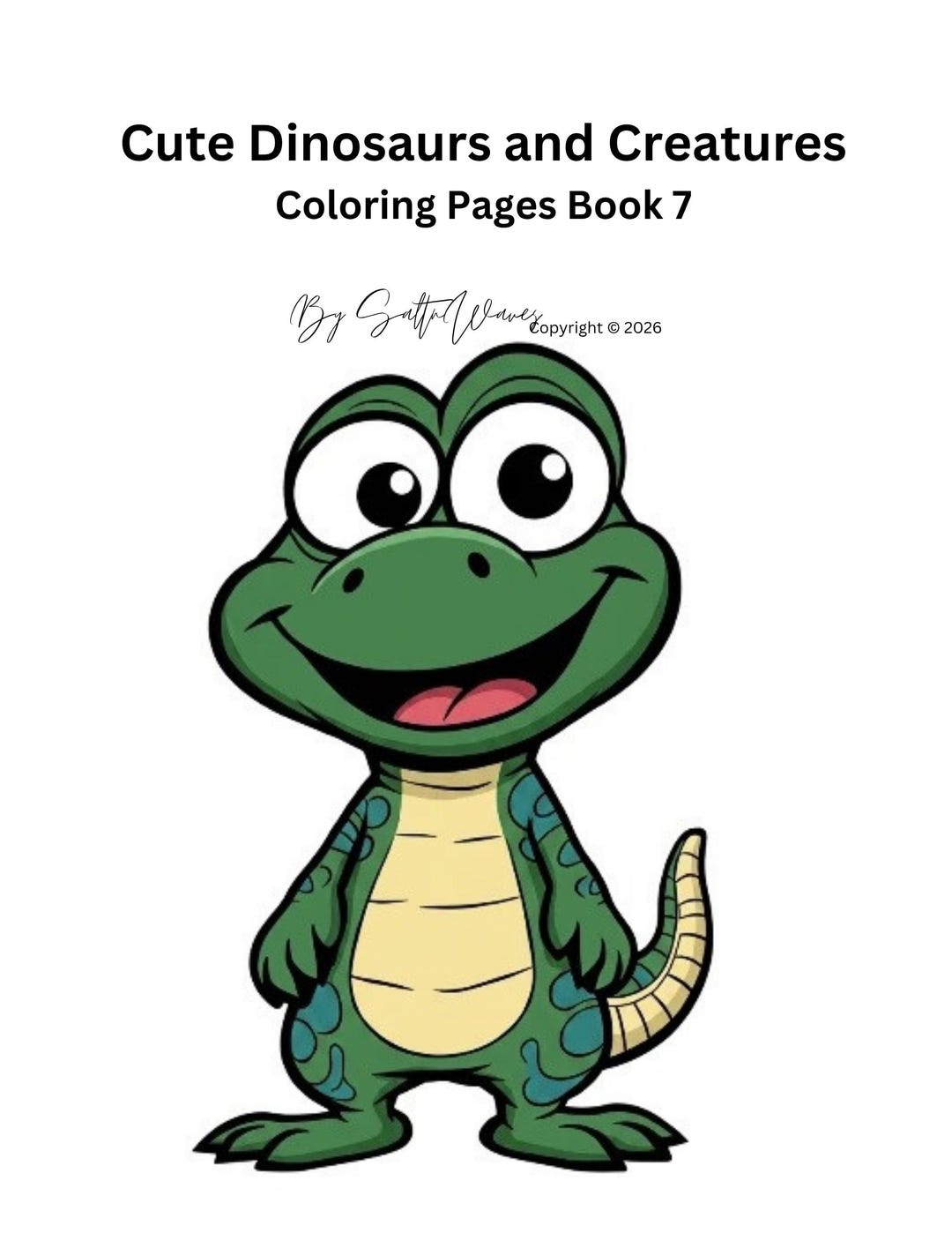 Dinosaur Coloring Pages Book 7, Whimsical Creatures, Kids Activity (PDF ...